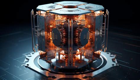 Premium Ai Image Quantum Computer Futuristic Digital Computer Design