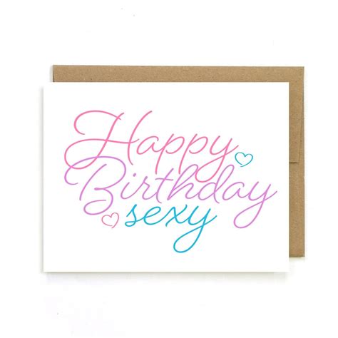 Happy Birthday Sexy Card Birthday Card For Her Birthday Wife