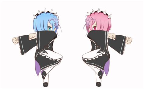 Rem And Ram Animated Dance Rezero   Abyss
