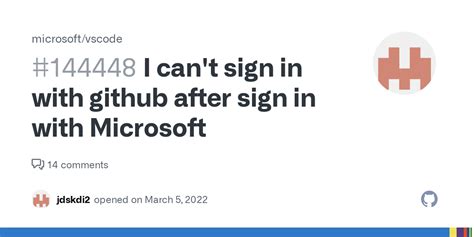 I Can T Sign In With Github After Sign In With Microsoft Issue Microsoft Vscode GitHub