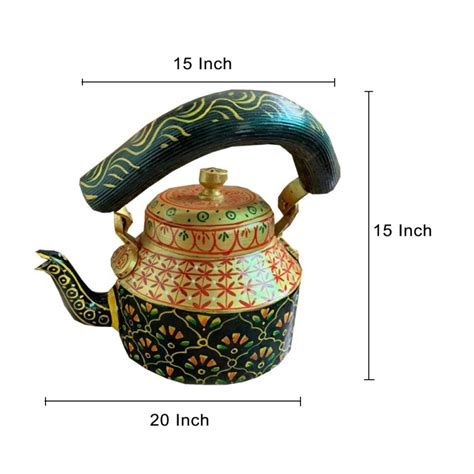 Buy Fancy Tea Pot 15 Cm X 20 Cm X 15cm Made Of Aluminium