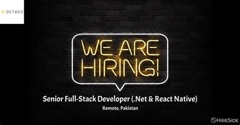 Hireside On Linkedin Getbee Hireside Senior Fullstack Developer