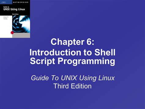 Unit 6 Bash Shell Bash Shell Scripting Ppt