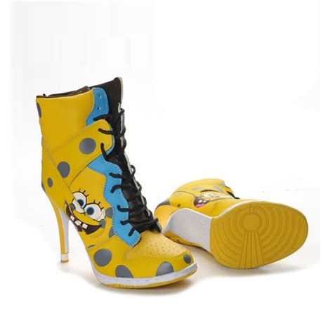 Yellow Nike Dunk Heels Spongebob Inspired Womens Shoes