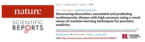 Discovering Biomarkers Associated And Predicting Cardiovascular Disease With High Accuracy Using
