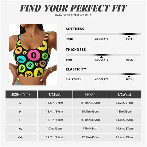 Sports Bra For Women Number Colorful Math Print Sports Bras For Women High Support Workout