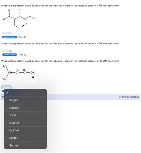 Solved What Splitting Pattern Would Be Observed For The Chegg