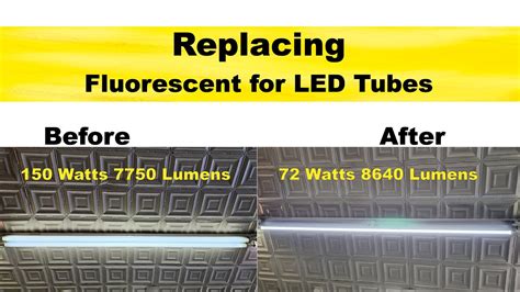 How To Replace And Convert Fluorescent Light Bulb To LED Light Bulb T T T YouTube