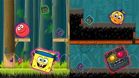 Red Ball 4 Spongebob Boss Vs Tomato Ball And Orange Ball Vs Into The Caves Boss In Versus Mode