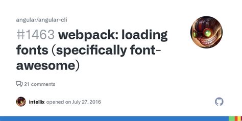 Webpack Loading Fonts Specifically Font Awesome · Issue 1463 · Angularangular Cli · Github