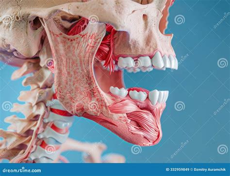 This 3d Illustration Shows The Dislocation Of The Temporomandibular Joint Tmj Stock