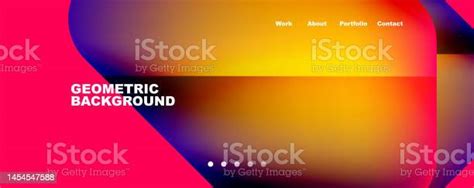 액체 색상 추상적인 배경을 가진 기하학적 유체 모양 배경 화면 배너 배경 카드 책 그림 방문 페이지에 대 한 벡터 일러스트 레이 션 0명에 대한 스톡 벡터 아트 및 기타