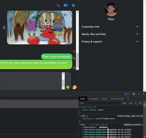 Dark Scrollbars · Issue 19 · Jerry1100messenger Dark Theme · Github
