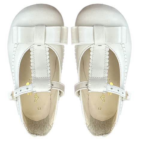 Sapato Infantil Ananás Amelia Couro Branco Meuananas