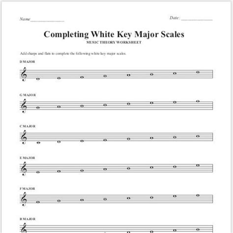 Music Theory Worksheets 100 Free Printable Activities Jade
