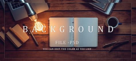 Open Notebook On A Wooden Table Premium AI Generated PSD