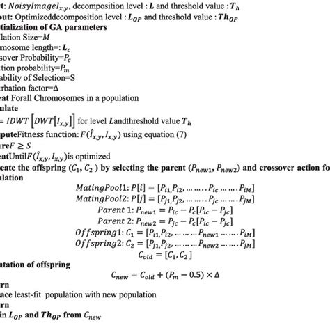 Proposed De Speckling Algorithm Download Scientific Diagram