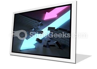 Arrows Breaking Through PowerPoint Icon F