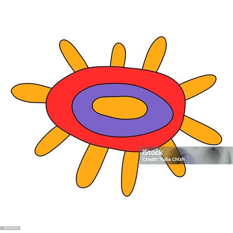 벡터 빈티지 무지개 히피 꽃 환각 고립 된 복고풍 식물 향수 펑키하고 그루비 시대 60 70s 80s 문신 템플릿 및 인쇄 요소 키드 코어 플라워 오가닉 로고 플로터 실루엣