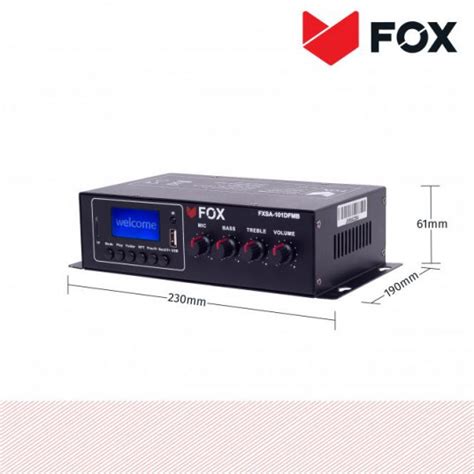 Mini Amplificator Fox Fxsa 101dfmb Stereo 2x50w Negru
