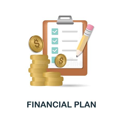 Financial Plan Icon 3d Illustration From Business Plan Collection
