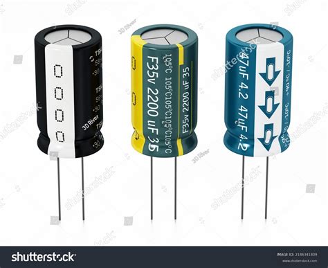 Generic Electric Capacitors Isolated On White Stock Illustration