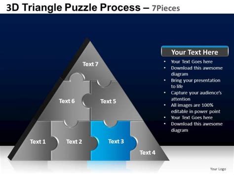 PowerPoint Presentation Success Triangle Puzzle Ppt Template