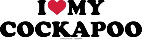 Love My Cockapoo Red Heart Stock Vector Royalty Free 1112047985