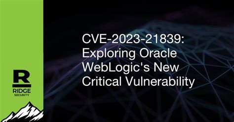 Nathan S On Linkedin Cve 2023 21839 Exploring Oracle Weblogics Critical Vulnerability