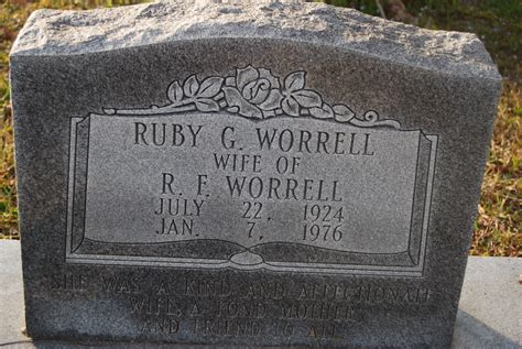 Ruby George Worrell 1924 1976 Find A Grave Memorial