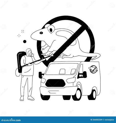 Rodents Pest Control Service Abstract Concept Vector Illustration Stock