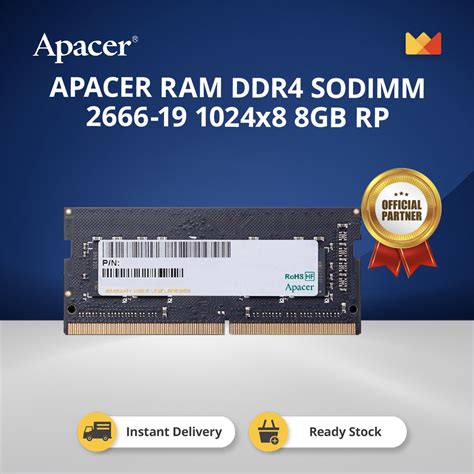 Jual Apacer Ram Ddr4 Sodimm 2666 19 1024x8 8gb Rp Shopee Indonesia