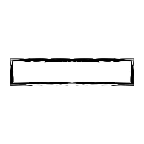 Grunge Rectangular Frame Stamp Ink Empty Black Box Rectangular Border Vector Illustration