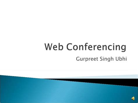 Web Conferencing Ppt Web Conferencing Computer Software And