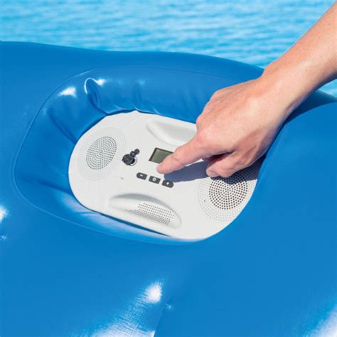 Inflatable Floating Island Lounger With Sunshade Floating Island Pool Water Float With Sound