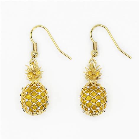 Bill Skinner Pineapple Drop Earrings David Shuttle Ltd