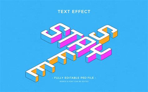 Premium Psd Isometric Text Effect