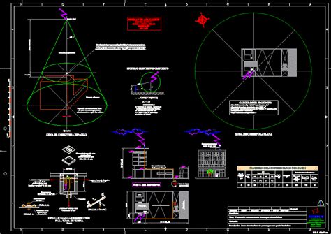 Lightning Rod Protection Area Active Lightning Dwg Block For Autocad • Designs Cad