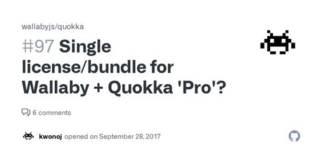 single license bundle for wallaby quokka pro · issue 97