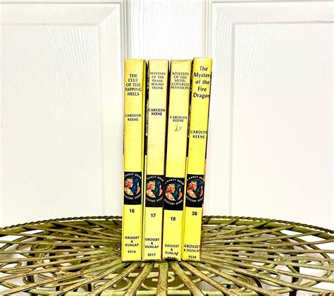 Book Set Vintage Nancy Drew 1960s Yellow Spine Editions Vols 16 17