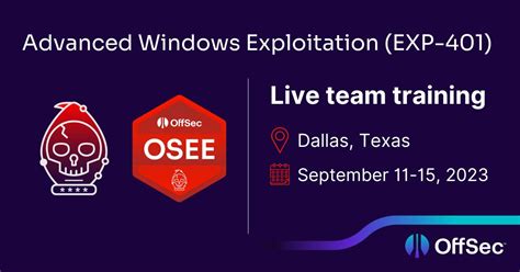 Offsec On Linkedin Our In Person Exp 401 Training In Dallas Starts On