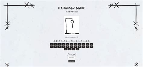 Github Pentektimihangman Game An Interactive Game Built Using The