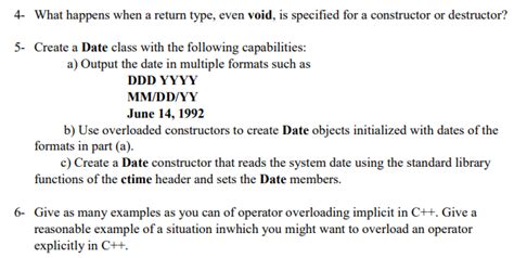 Solved What Happens When A Return Type Even Void Is Chegg
