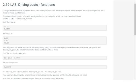 Lab Driving Costs At Phillip Dorsey Blog