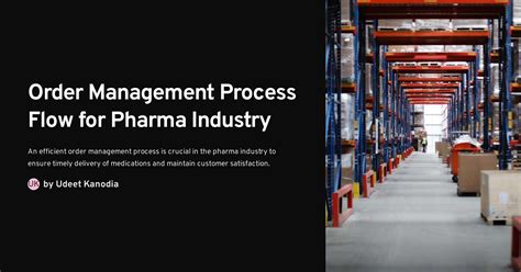 Order Management Process Flow For Pharma Industry