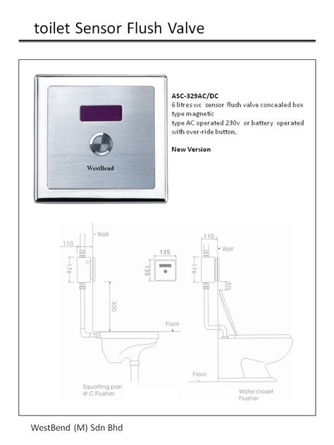 WestBend M Sdn Bhd Wc Sensor Flush Valve