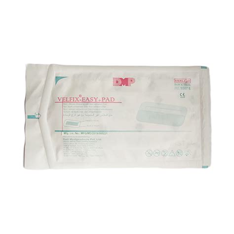 Buy Velfix Easy Pad Non Woven Dressing With Non Adherent Pad 5507e 8 Cm X 15 Cm 1s