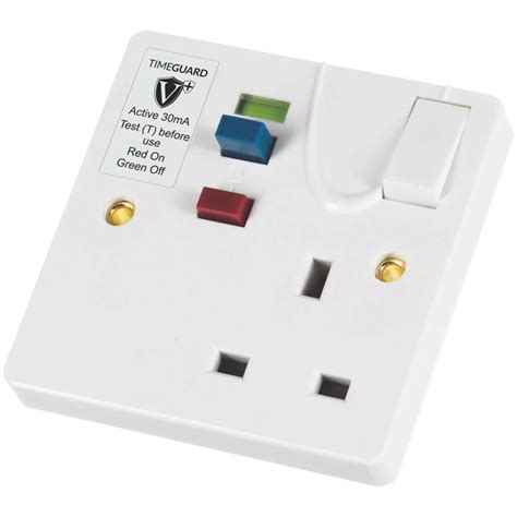 Timeguard Rcd01wavn Valiance White 1 Gang Non Latching Rcd Socket 13a
