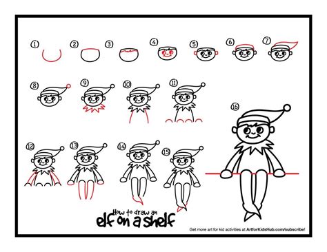 How To Draw A Realistic Elf On The Shelf Teresa Wellst