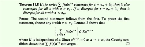 Number Theory Confused By Boundedness And Convergence Of Dirichlet Series Apostol 116 Lemma